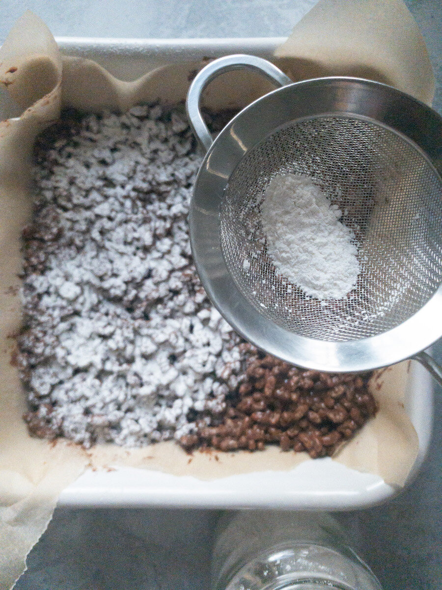 Puppy Chow Bars (dairy free, gluten free) | A Nourishing Plate