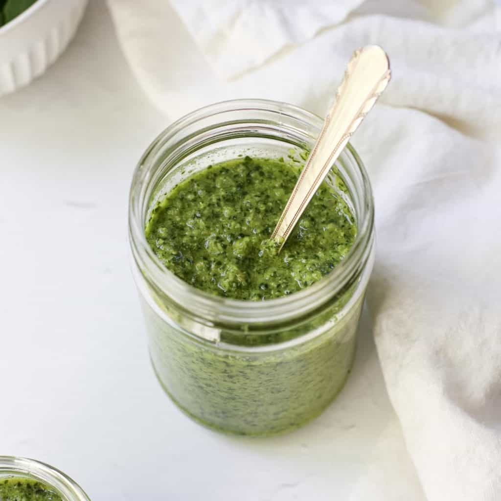 Arugula Pesto (Rocket Pesto) - A Nourishing Plate