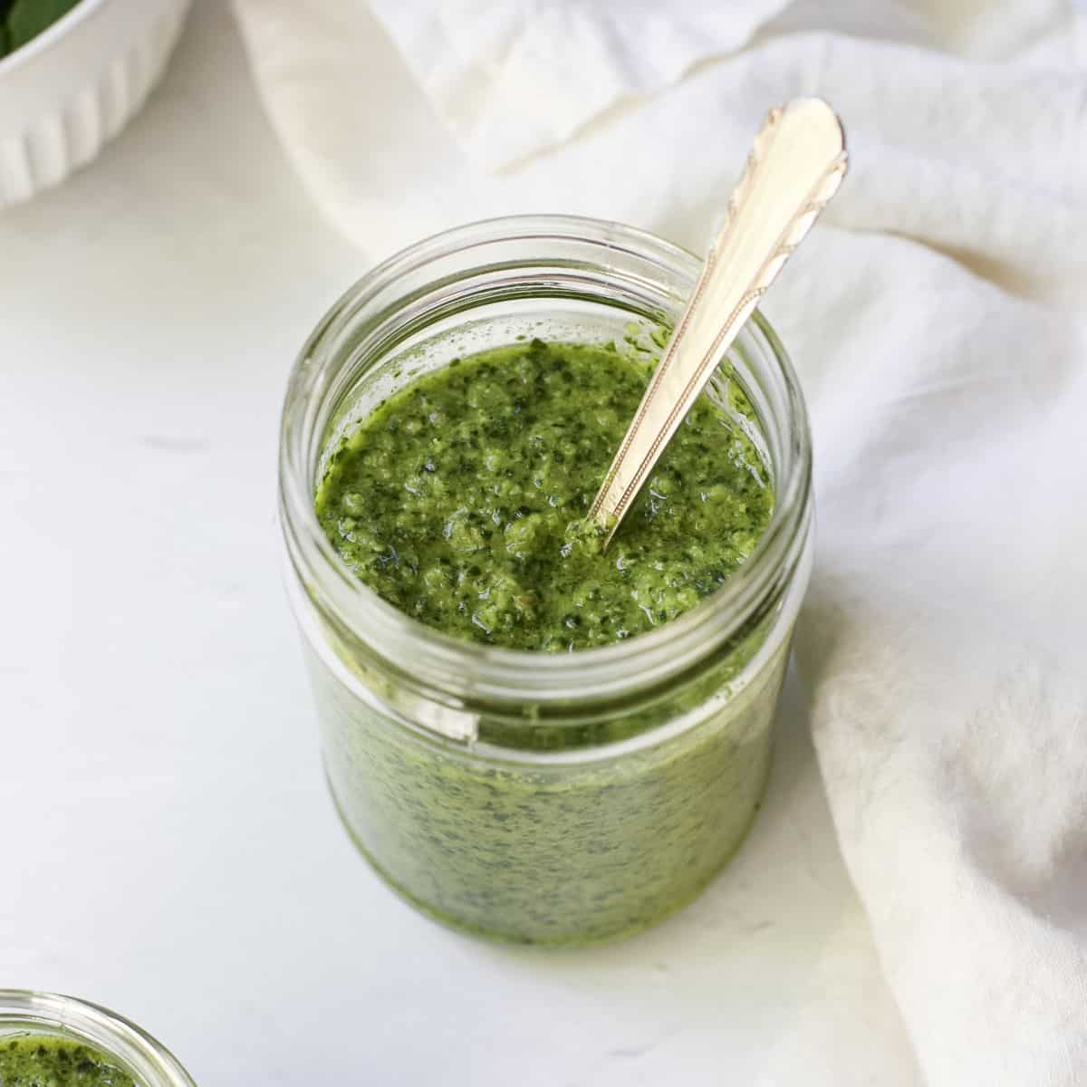 Arugula Pesto (Rocket Pesto) - A Nourishing Plate