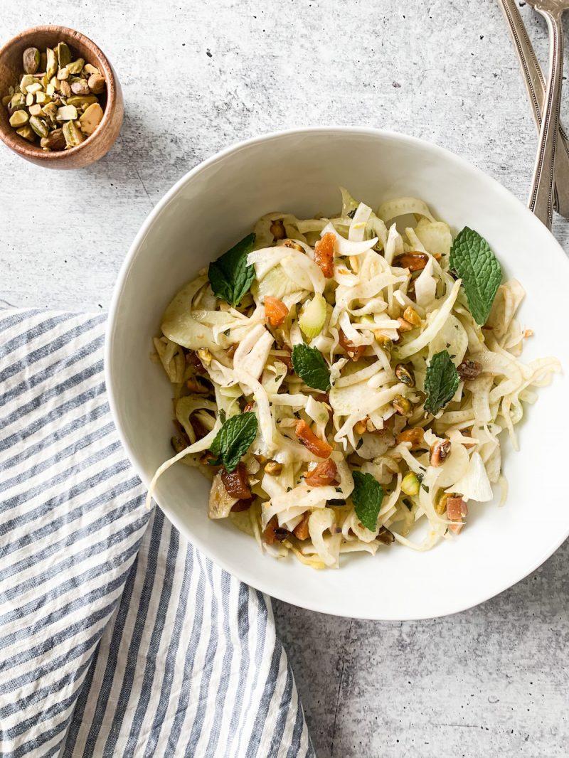 Fennel Salad With Lemon-Mint Dressing - A Nourishing Plate