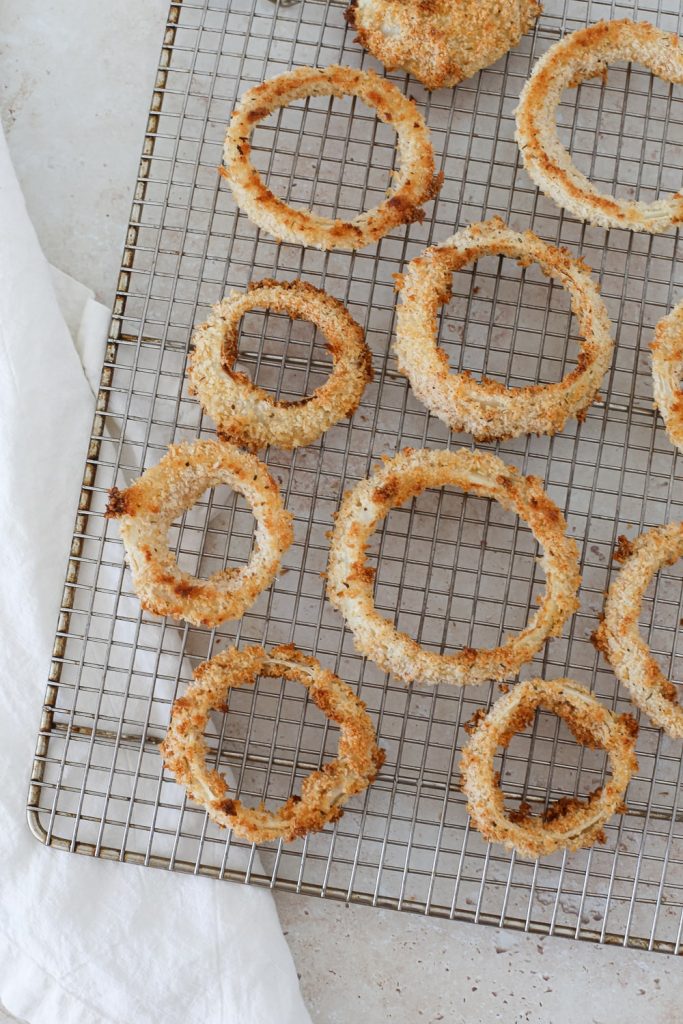 Crispy Baked Vegan Onion Rings - A Nourishing Plate