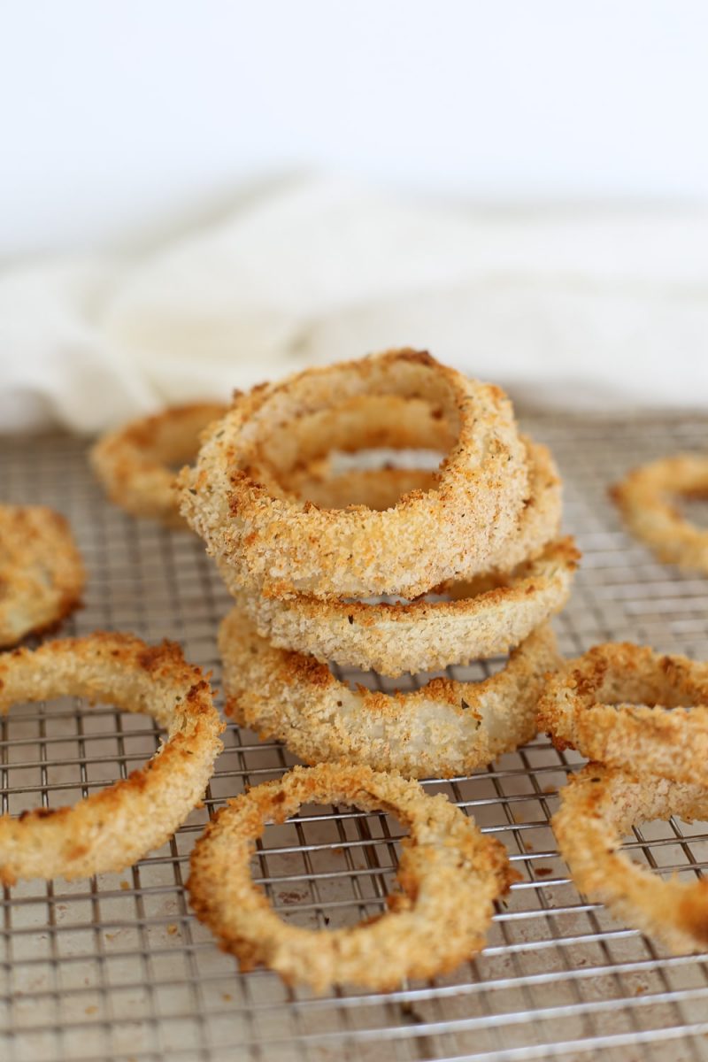 Crispy Baked Vegan Onion Rings - A Nourishing Plate