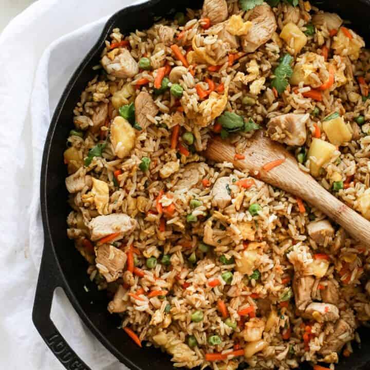 Pineapple Chicken Fried Rice - A Nourishing Plate