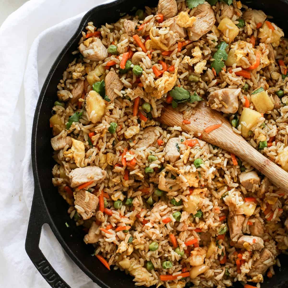 Pineapple Chicken Fried Rice - A Nourishing Plate
