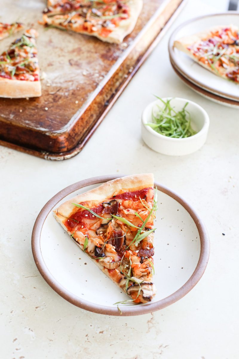Kimchi Pizza - A Nourishing Plate