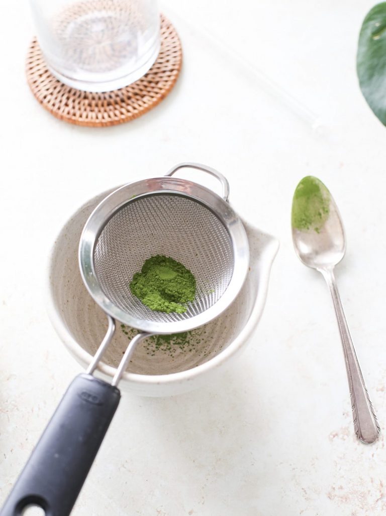Strawberry Matcha Latte - A Nourishing Plate