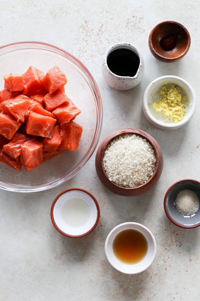 Cooked Salmon Poke Bowl - A Nourishing Plate