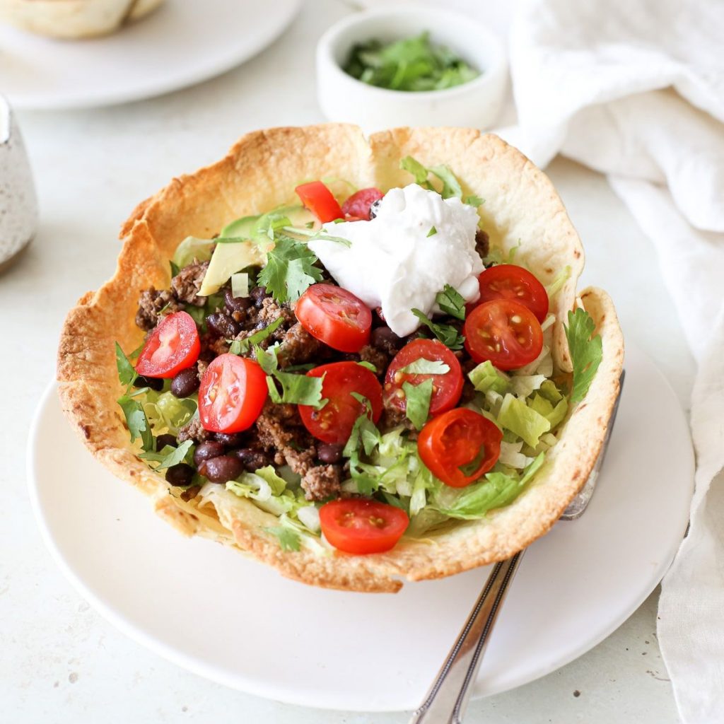Taco Salad Bowls - A Nourishing Plate