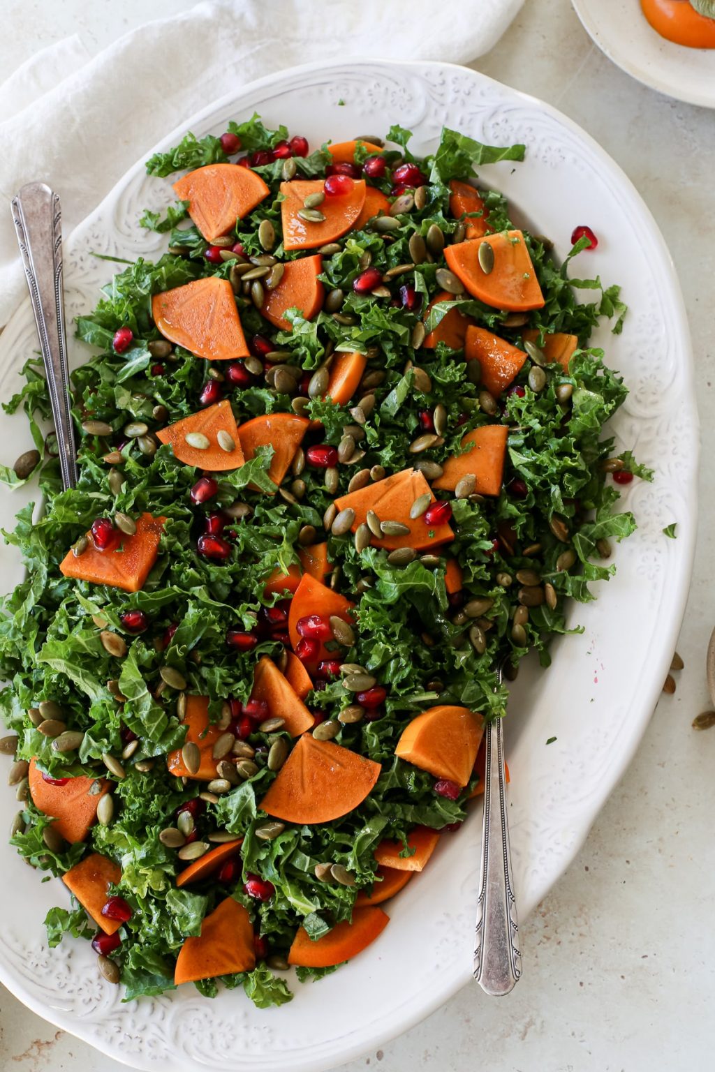 Persimmon Salad With Pomegranate - A Nourishing Plate