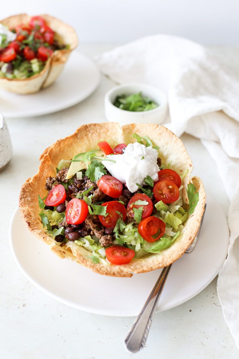 Taco Salad Bowls - A Nourishing Plate