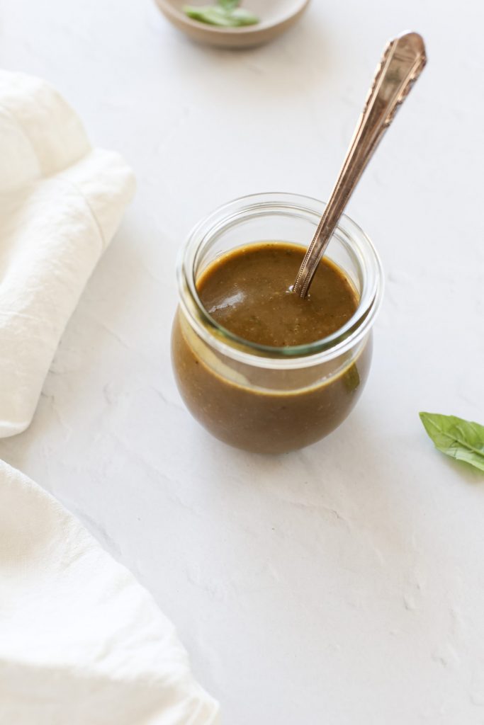 Basil Balsamic Vinaigrette - A Nourishing Plate
