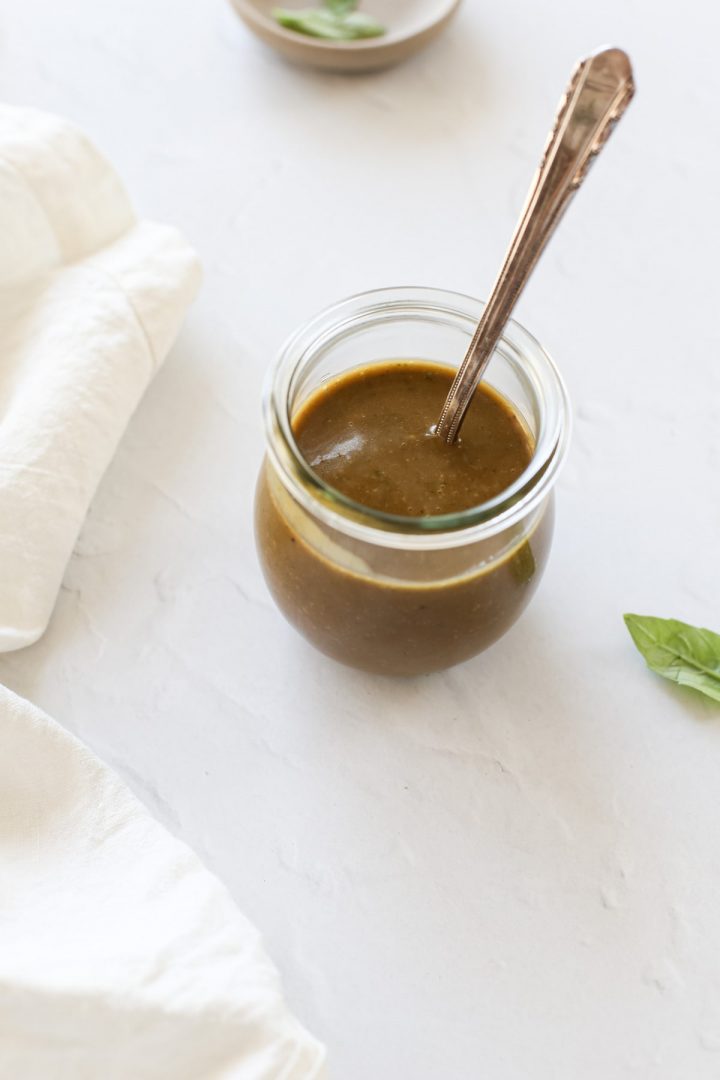 Basil Balsamic Vinaigrette - A Nourishing Plate