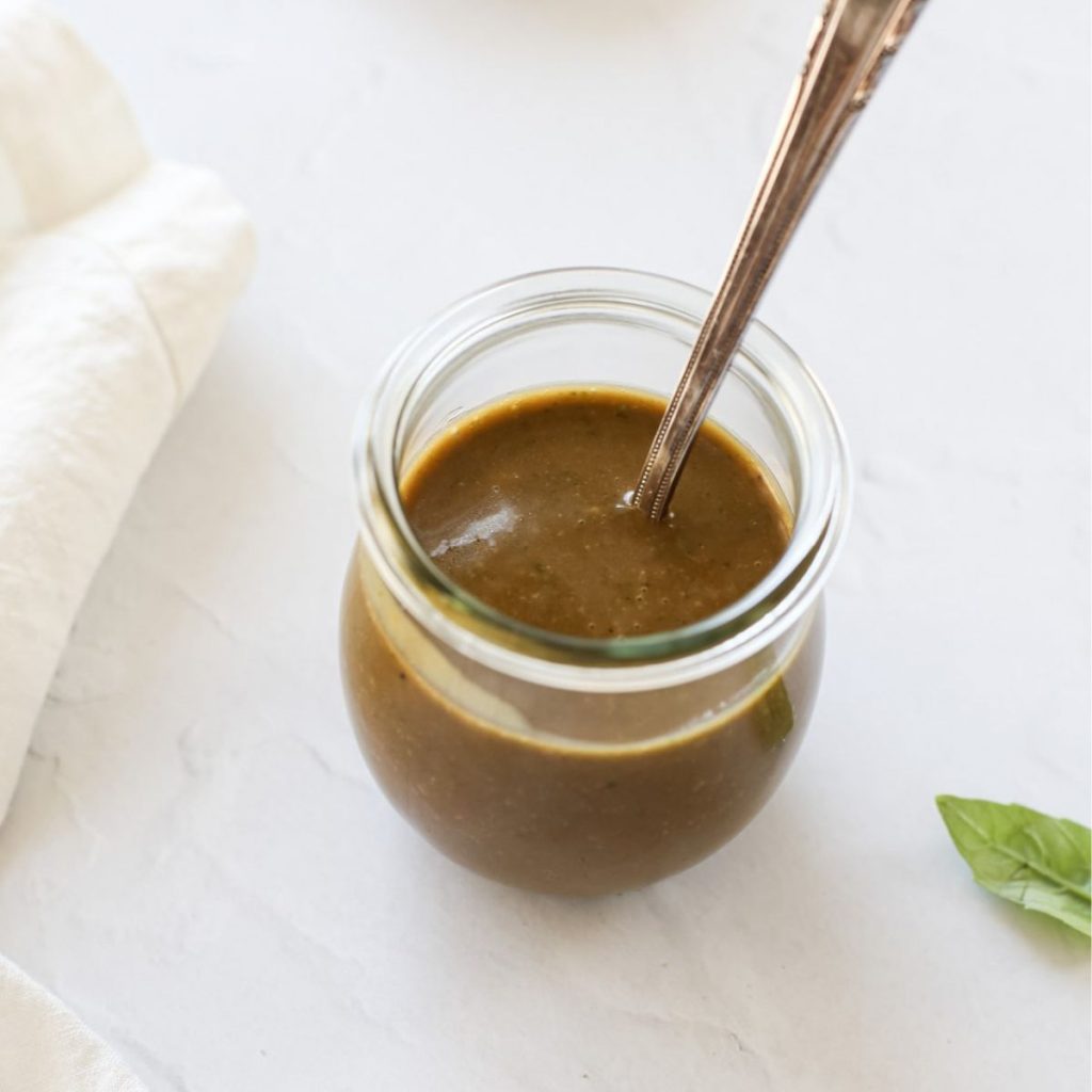 Basil Balsamic Vinaigrette - A Nourishing Plate