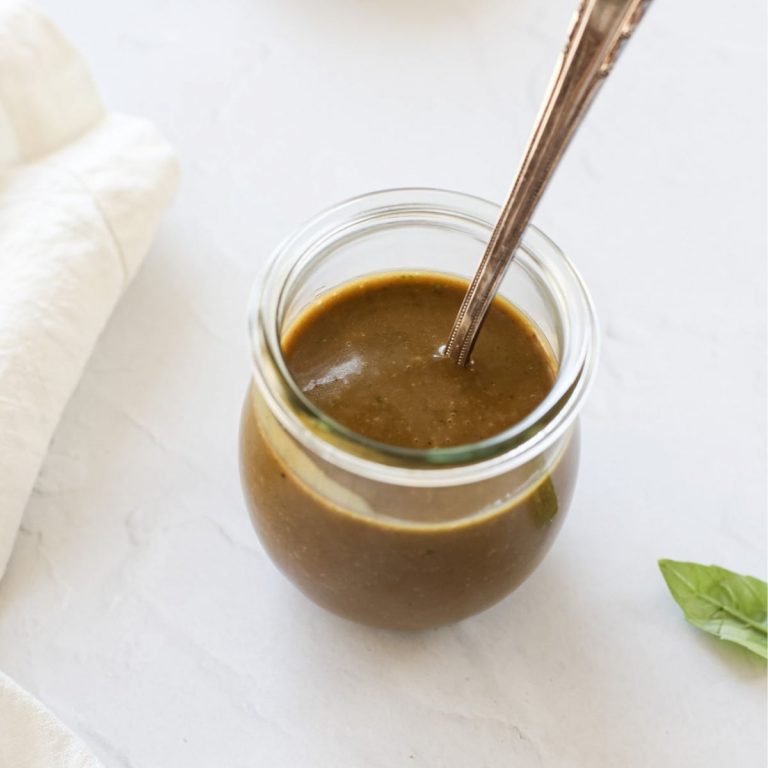 Basil Balsamic Vinaigrette - A Nourishing Plate