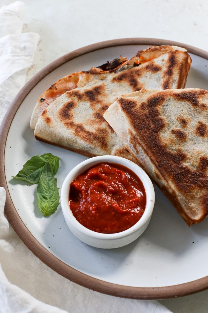 10-Minute Pizza Wrap - A Nourishing Plate