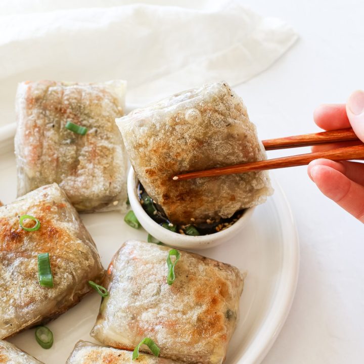 Crispy Rice Paper Dumplings - A Nourishing Plate