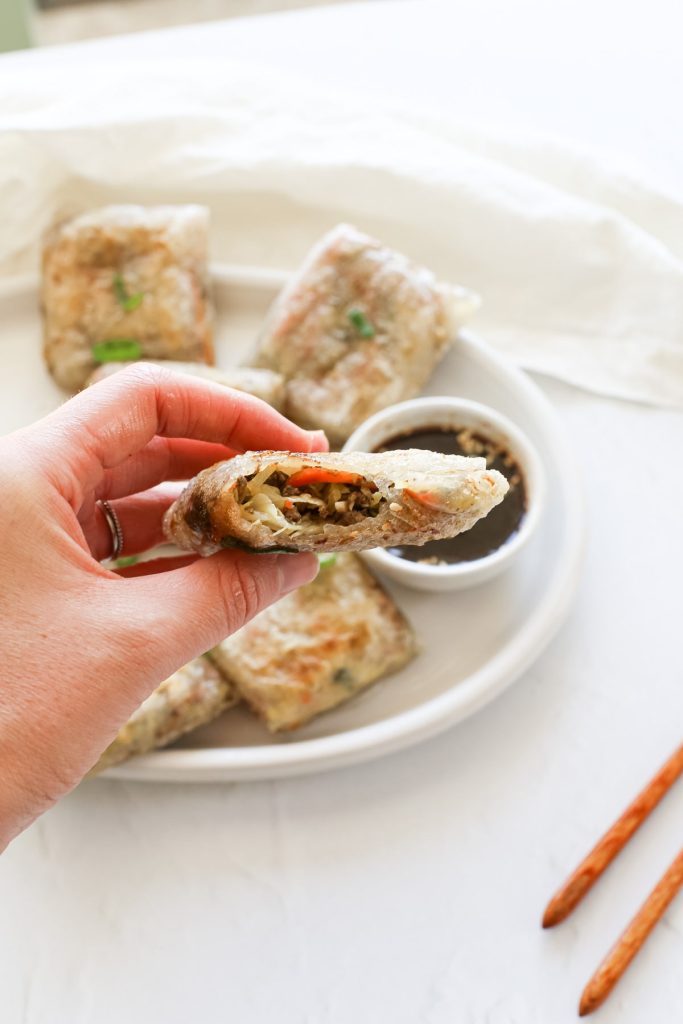 Crispy Rice Paper Dumplings - A Nourishing Plate