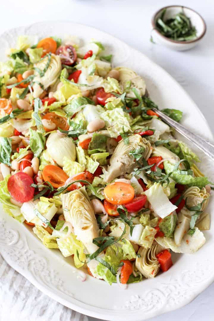 Italian Artichoke Salad - A Nourishing Plate