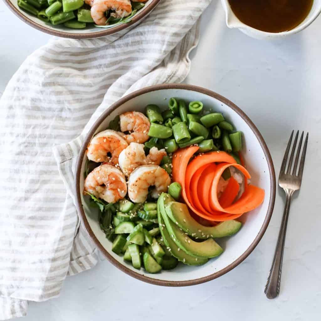 Easy Shrimp Poke Bowl - A Nourishing Plate