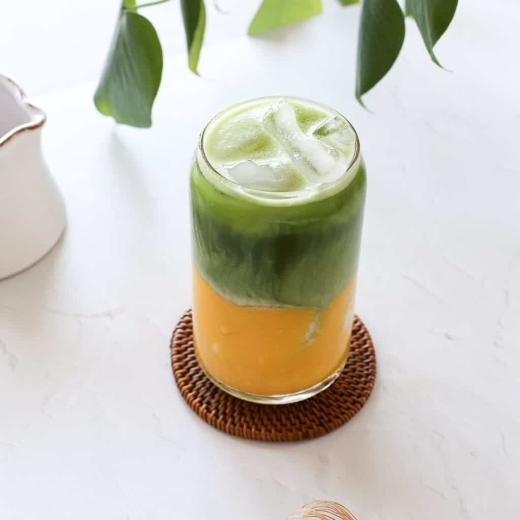 Mango Matcha Latte Recipe - A Nourishing Plate