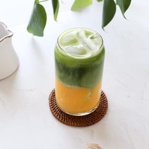 Mango Matcha Latte Recipe - A Nourishing Plate