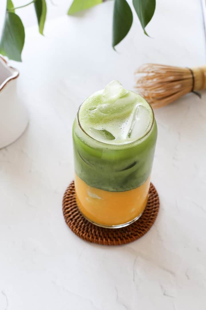 Mango Matcha Latte Recipe - A Nourishing Plate