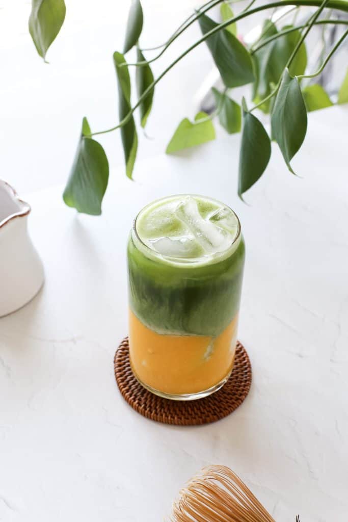 Mango Matcha Latte Recipe - A Nourishing Plate