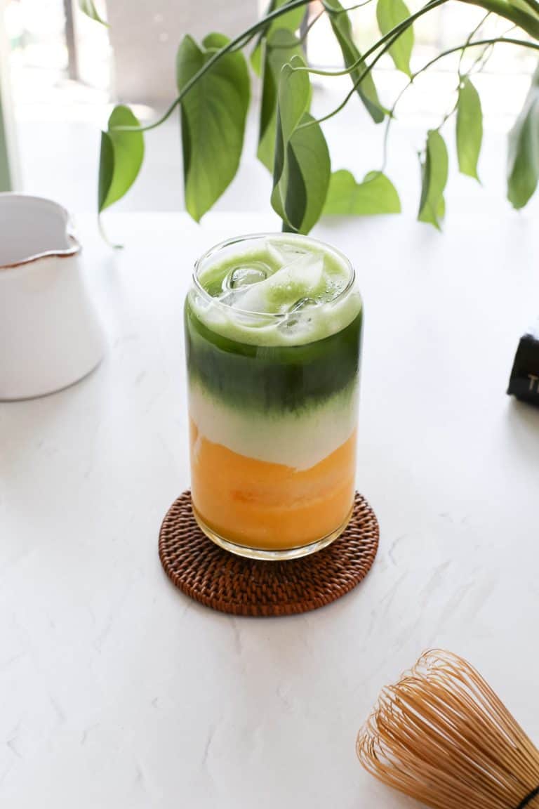 Mango Matcha Latte Recipe - A Nourishing Plate