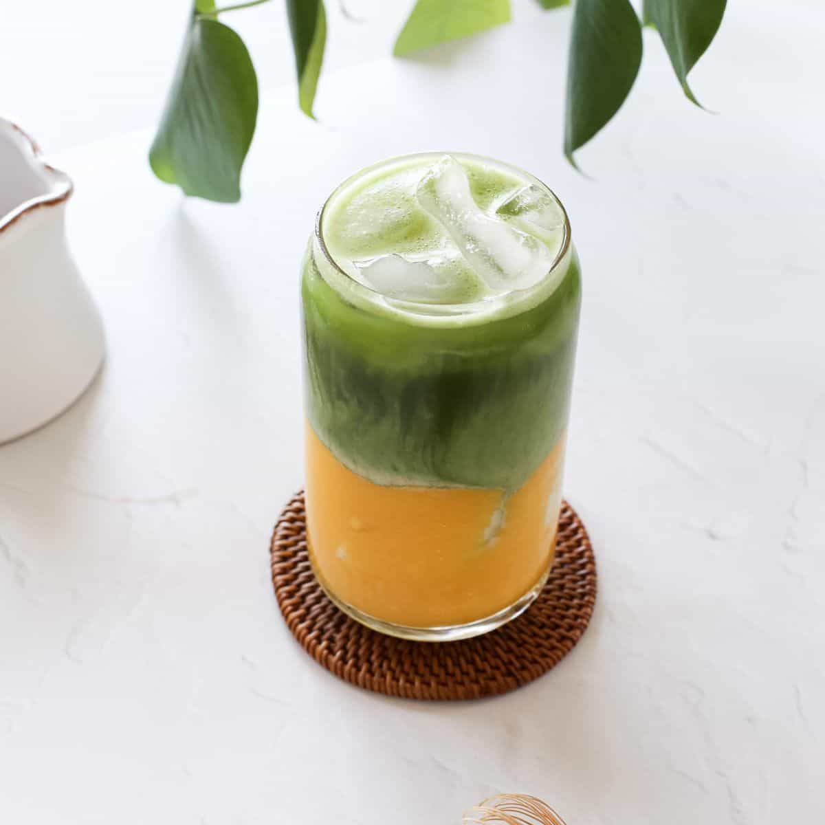 Mango Matcha Latte Recipe - A Nourishing Plate