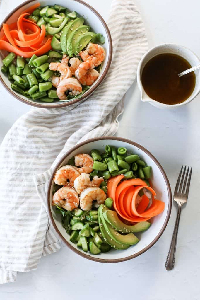 Easy Shrimp Poke Bowl - A Nourishing Plate