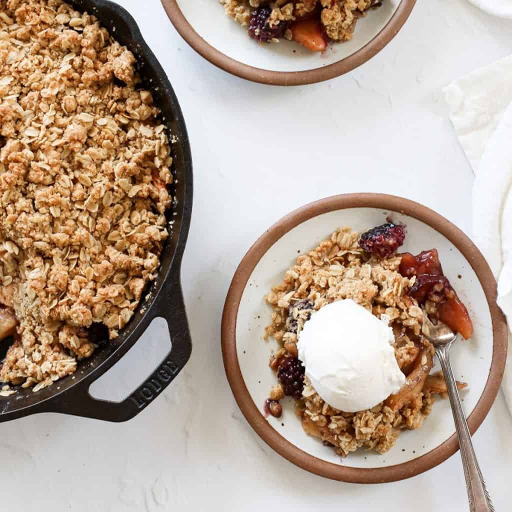 Blackberry And Apple Crumble Recipe - A Nourishing Plate
