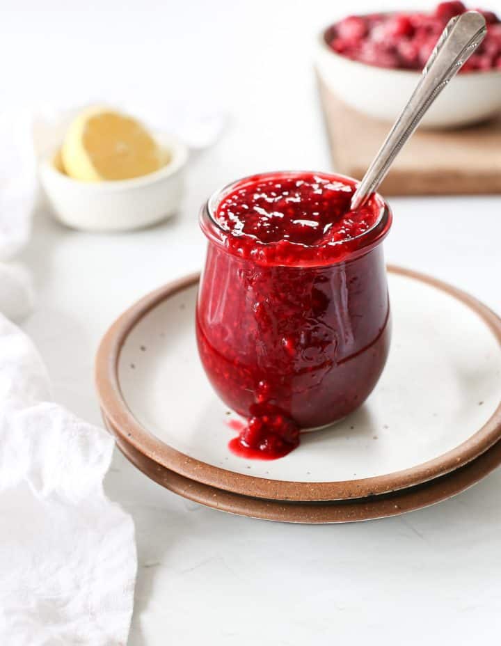 Easy Raspberry Compote Sauce - A Nourishing Plate