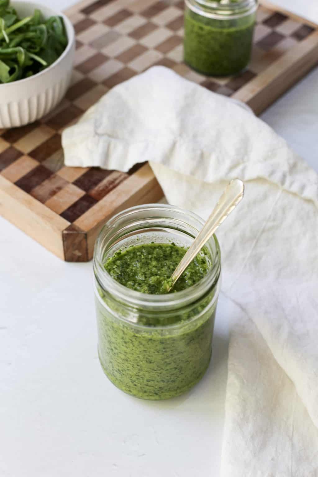 Arugula Pesto (Rocket Pesto) - A Nourishing Plate