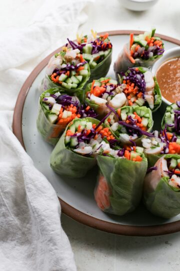 Fresh Spring Rolls (With Rice Paper) - A Nourishing Plate