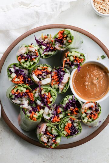 Fresh Spring Rolls (With Rice Paper) - A Nourishing Plate