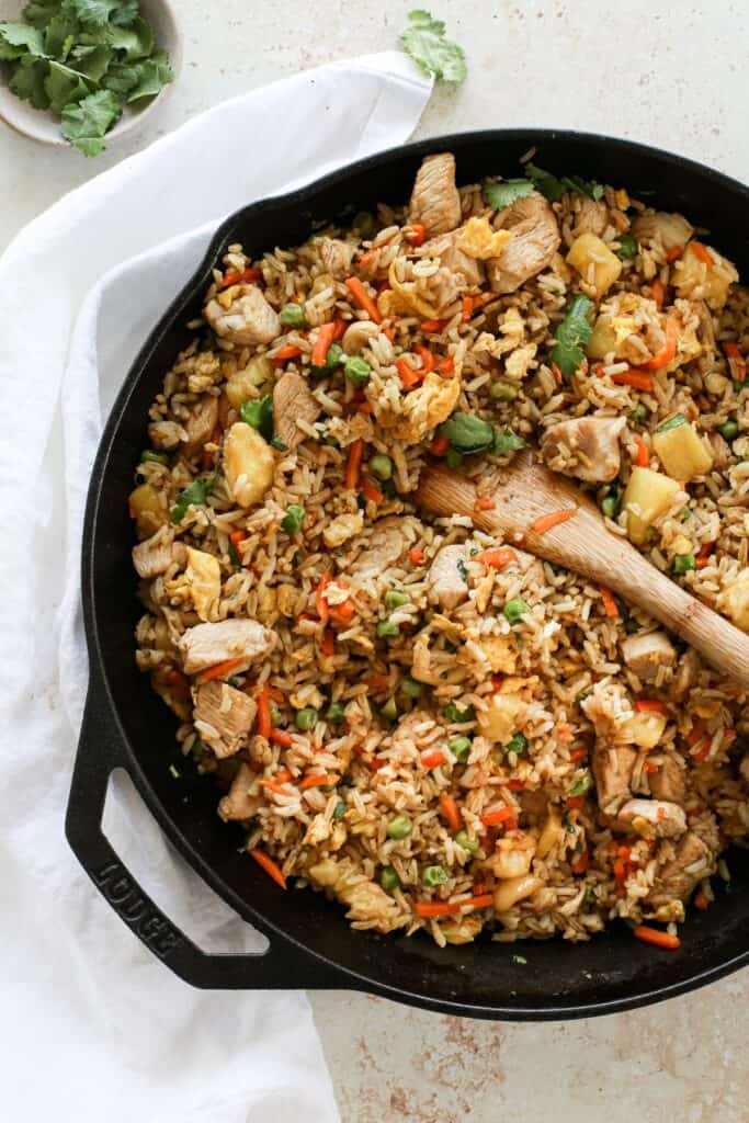 Pineapple Chicken Fried Rice - A Nourishing Plate