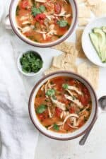 Chicken Cilantro Lime Soup - A Nourishing Plate