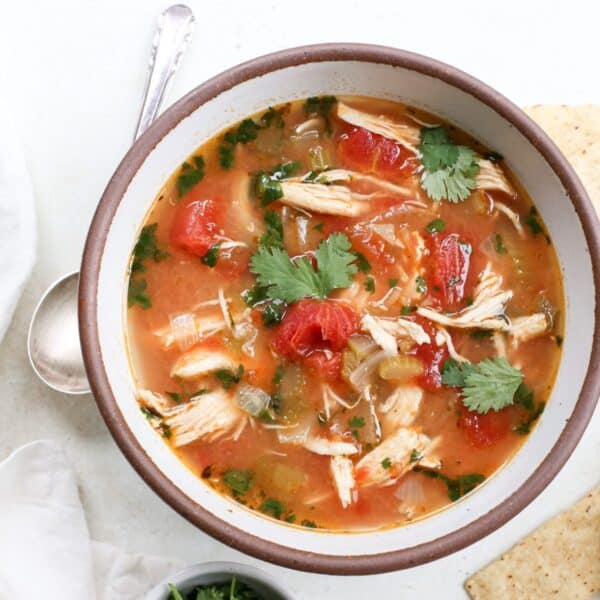 Chicken Cilantro Lime Soup - A Nourishing Plate