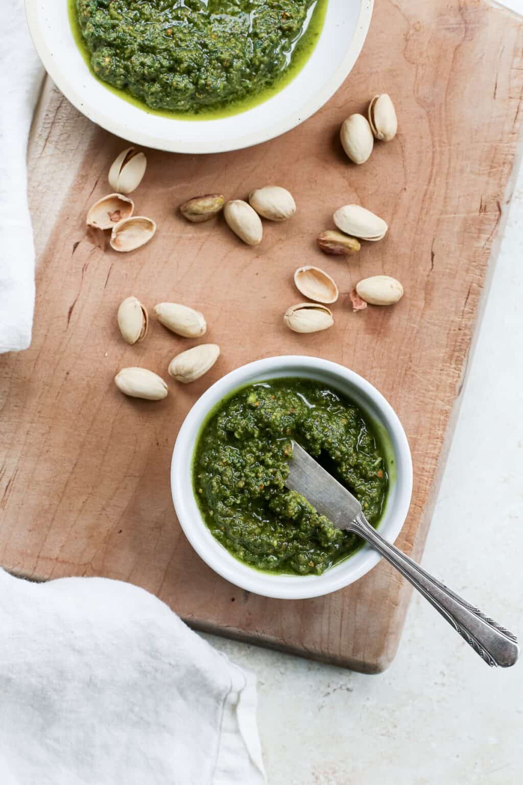 5 Minute Pistachio Pesto (Dairy Free) - A Nourishing Plate