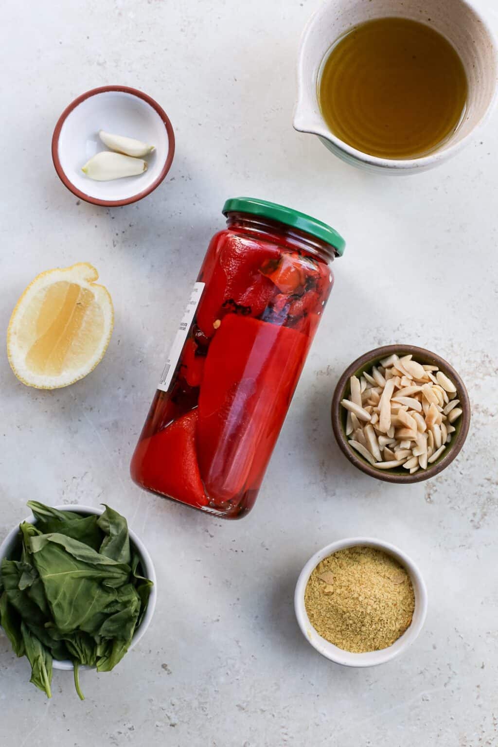 Roasted Red Pepper Pesto (Dairy Free, Vegan) - A Nourishing Plate