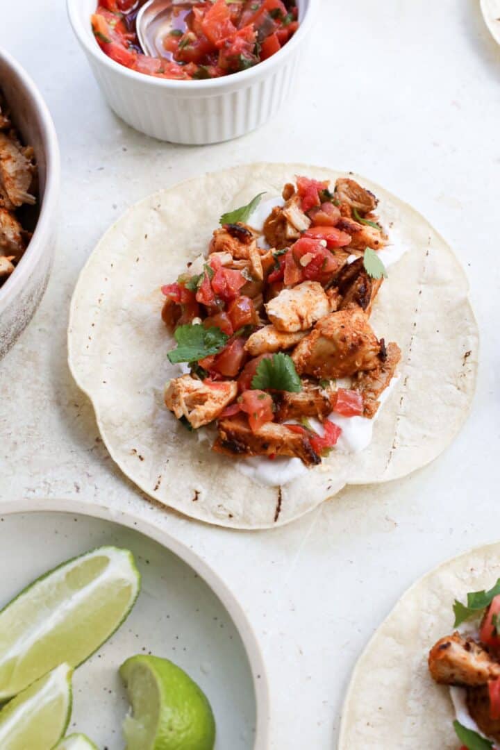 Adobo Chicken Tacos With Chipotle - A Nourishing Plate