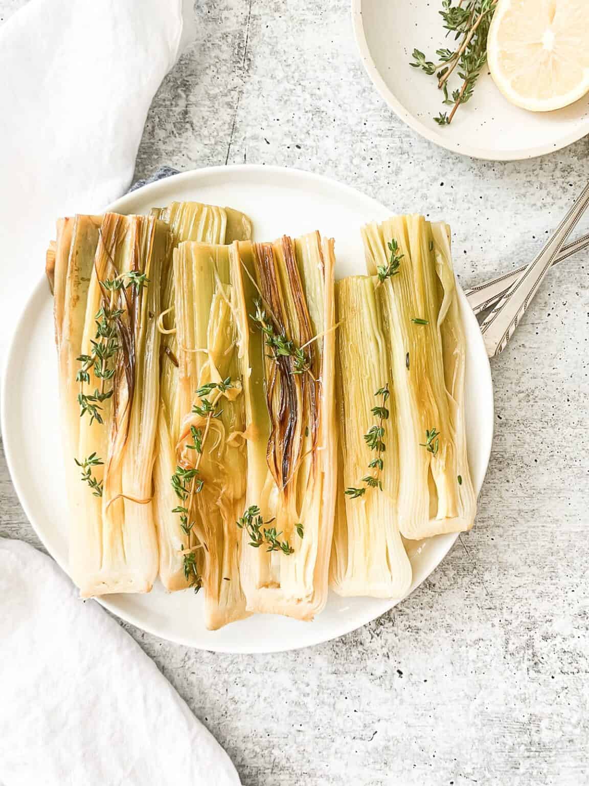 Caramelized Braised Leeks Recipe - A Nourishing Plate