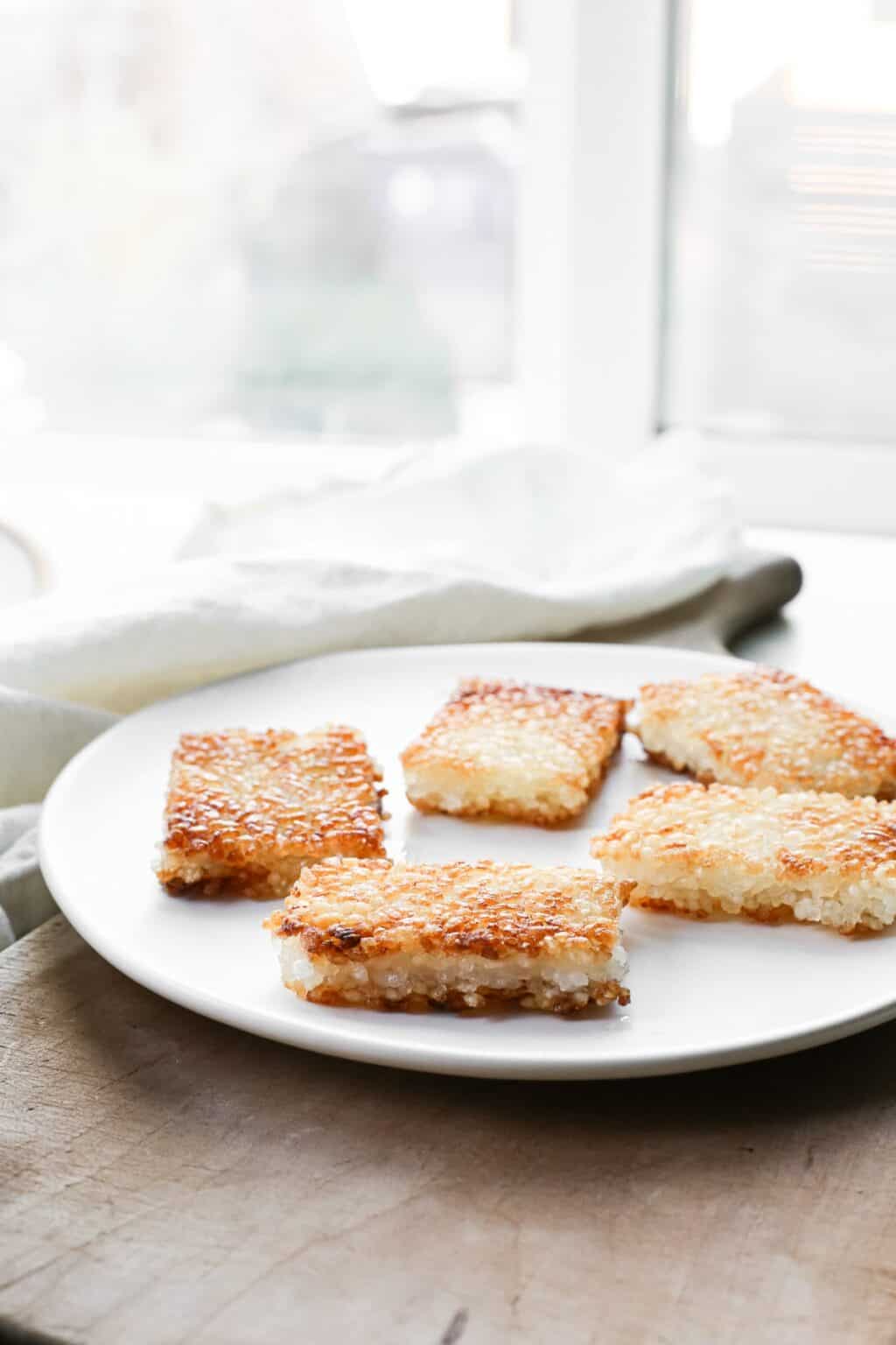 Crispy Rice Squares - A Nourishing Plate