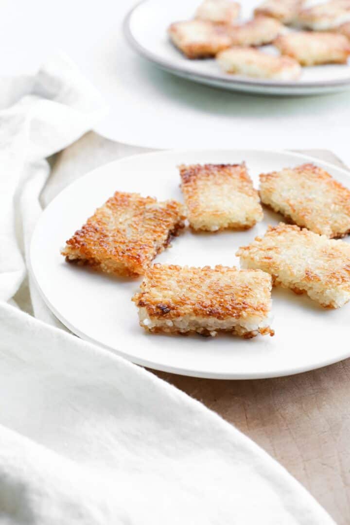 Crispy Rice Squares - A Nourishing Plate
