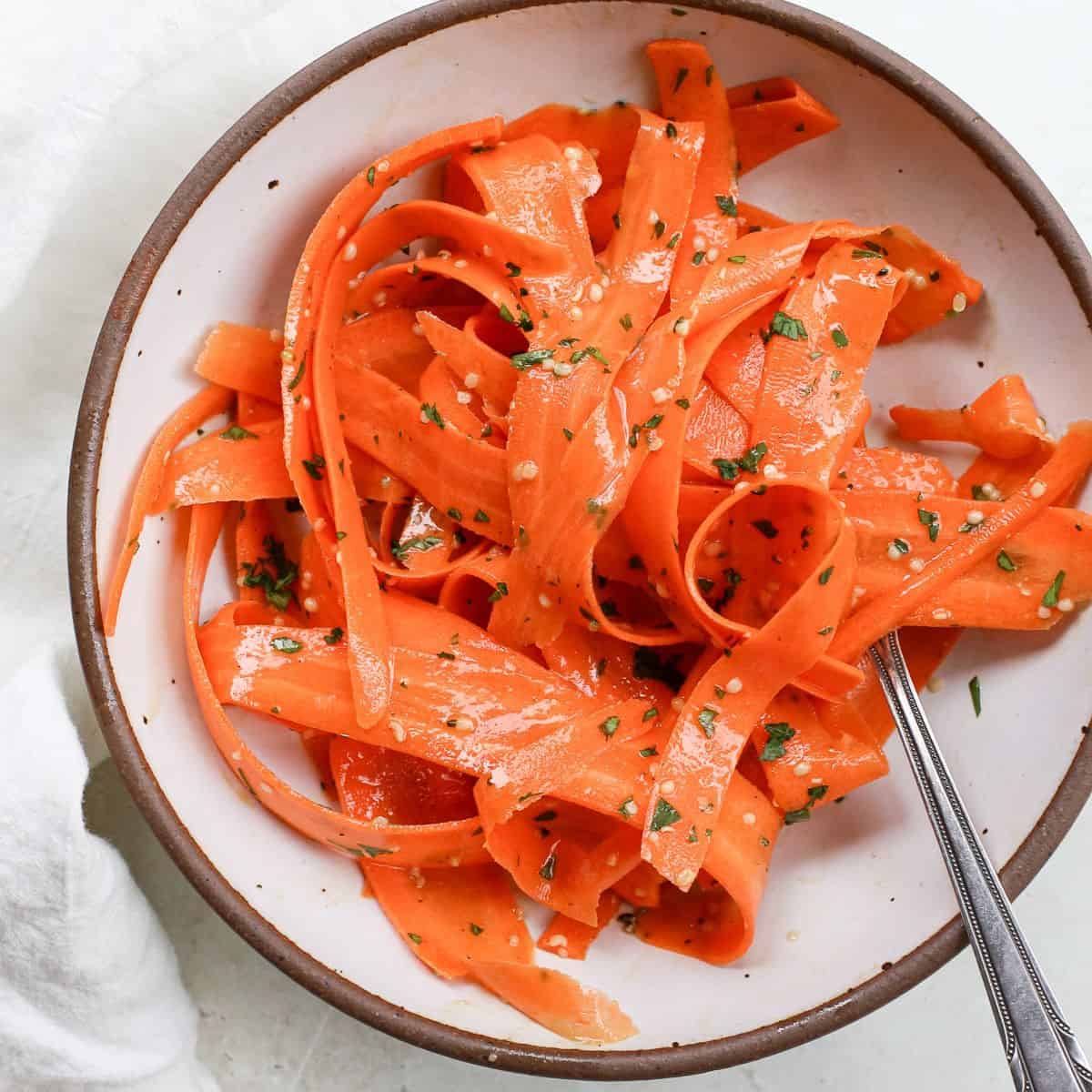 5-Minute Raw Carrot Salad - A Nourishing Plate