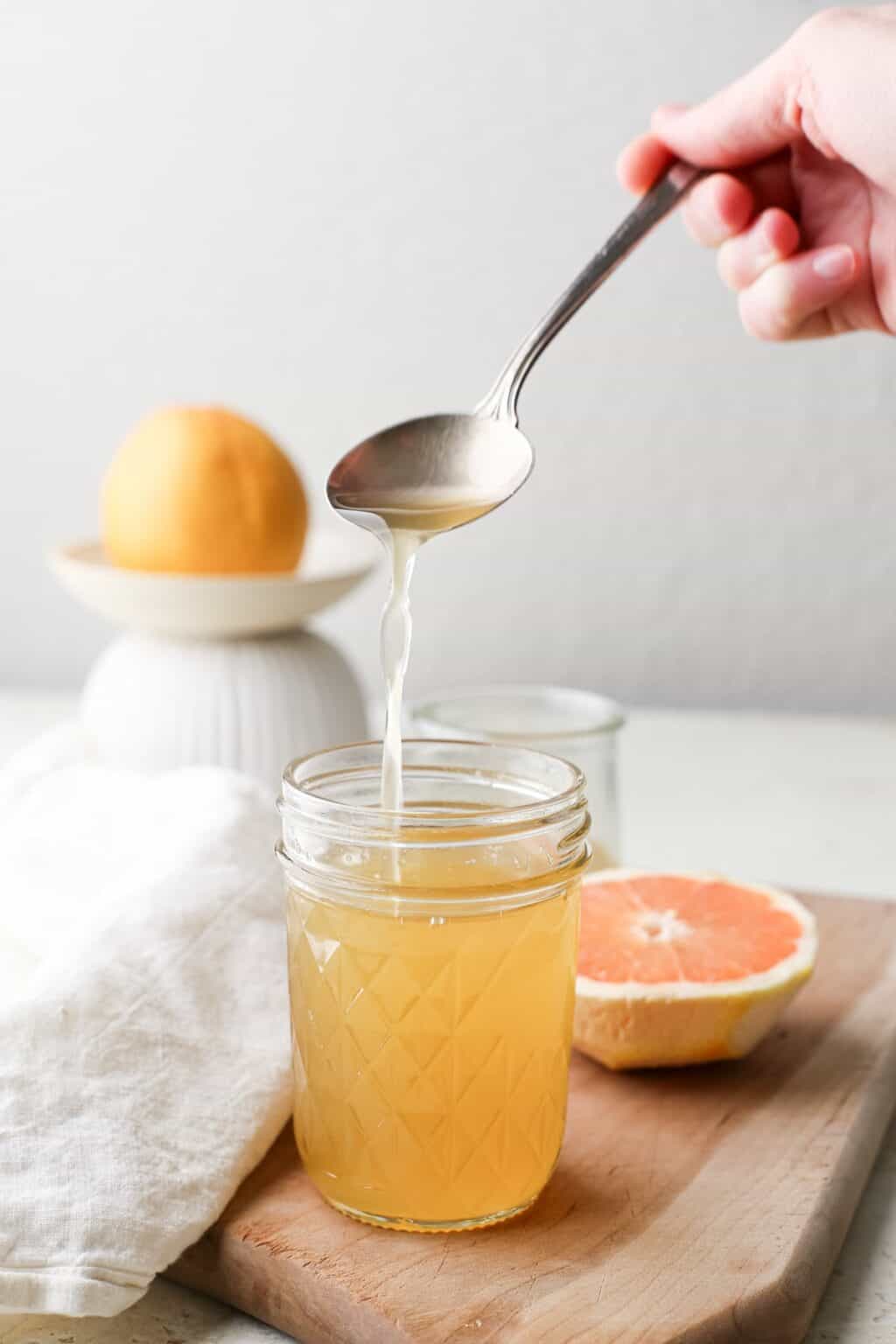 2 Ingredient Grapefruit Simple Syrup Recipe - A Nourishing Plate