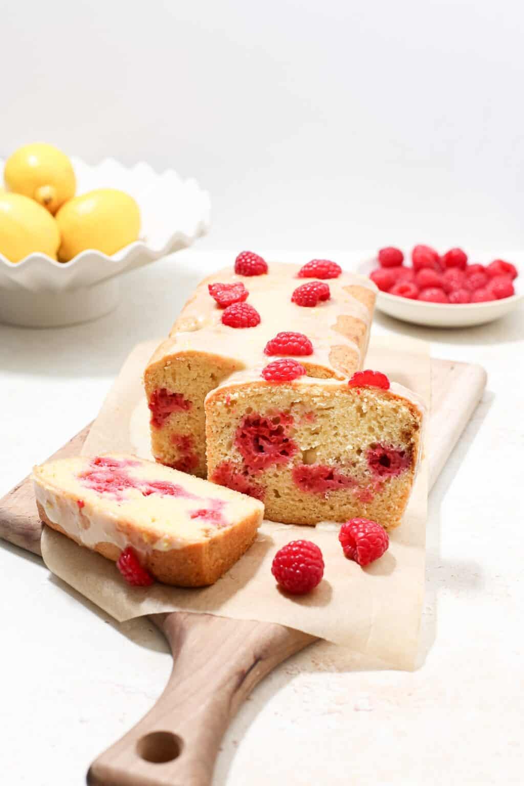 Raspberry Lemon Loaf - A Nourishing Plate