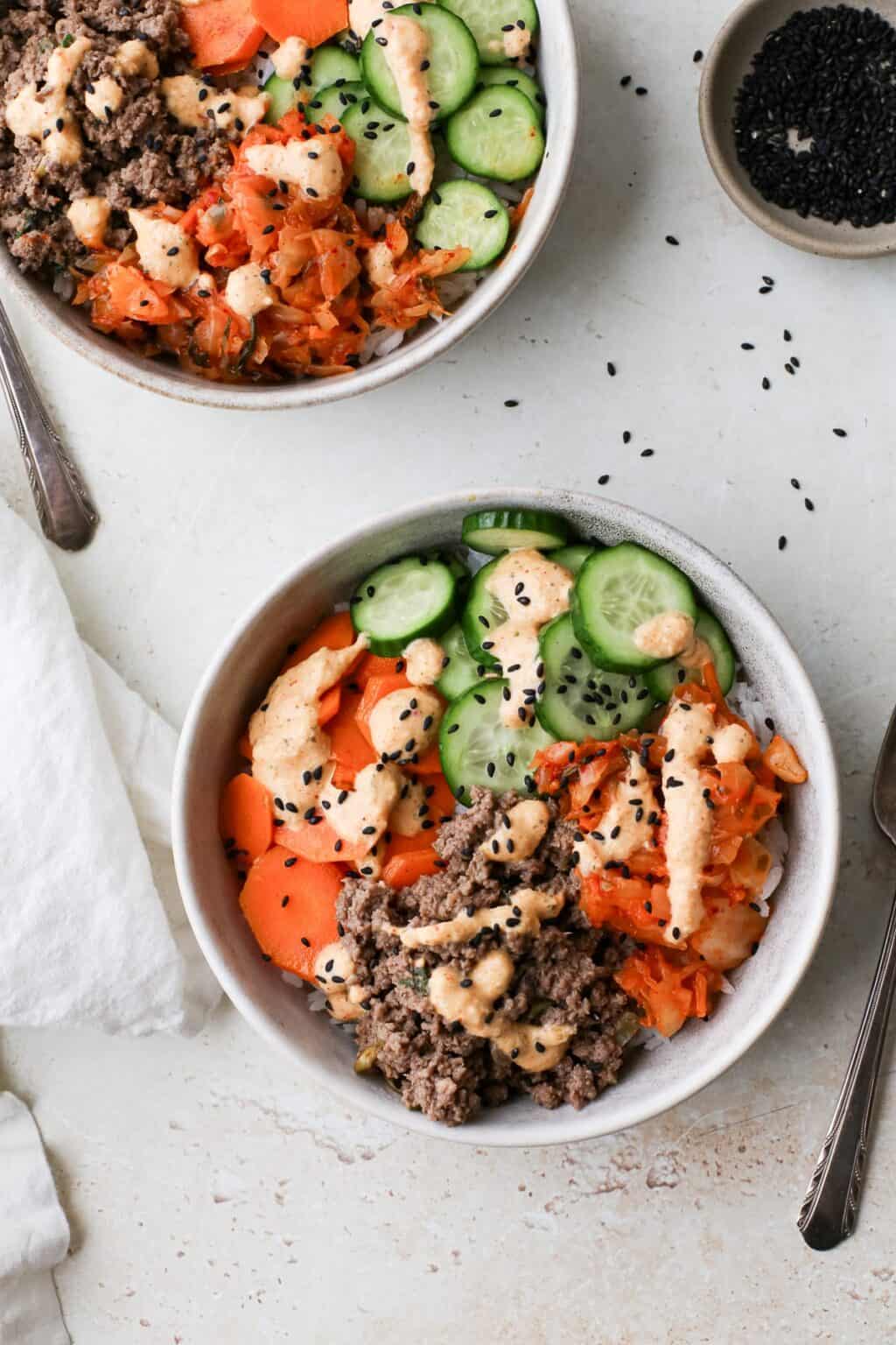 Korean Inspired Beef Bulgogi Bowl - A Nourishing Plate
