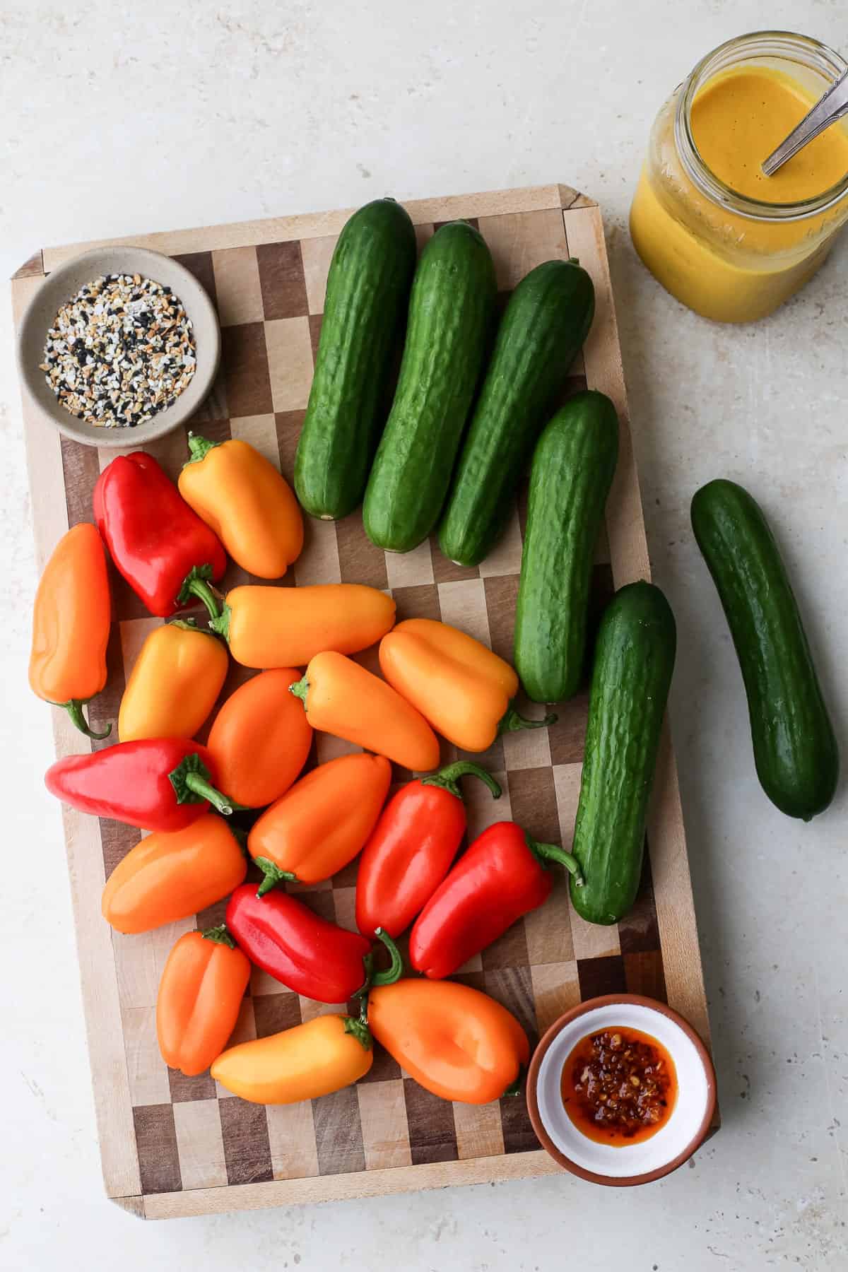 Bell Pepper Cucumber Salad (Viral Recipe) - A Nourishing Plate