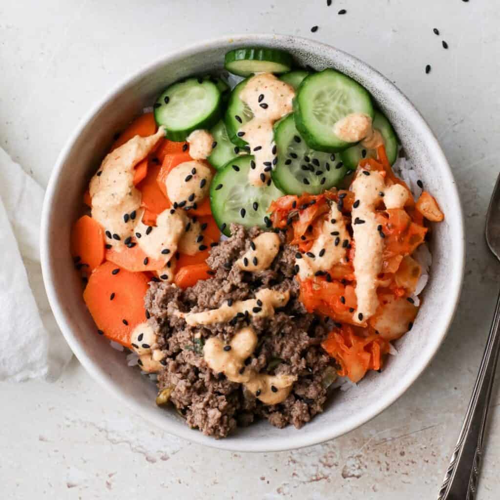 Korean Inspired Beef Bulgogi Bowl - A Nourishing Plate